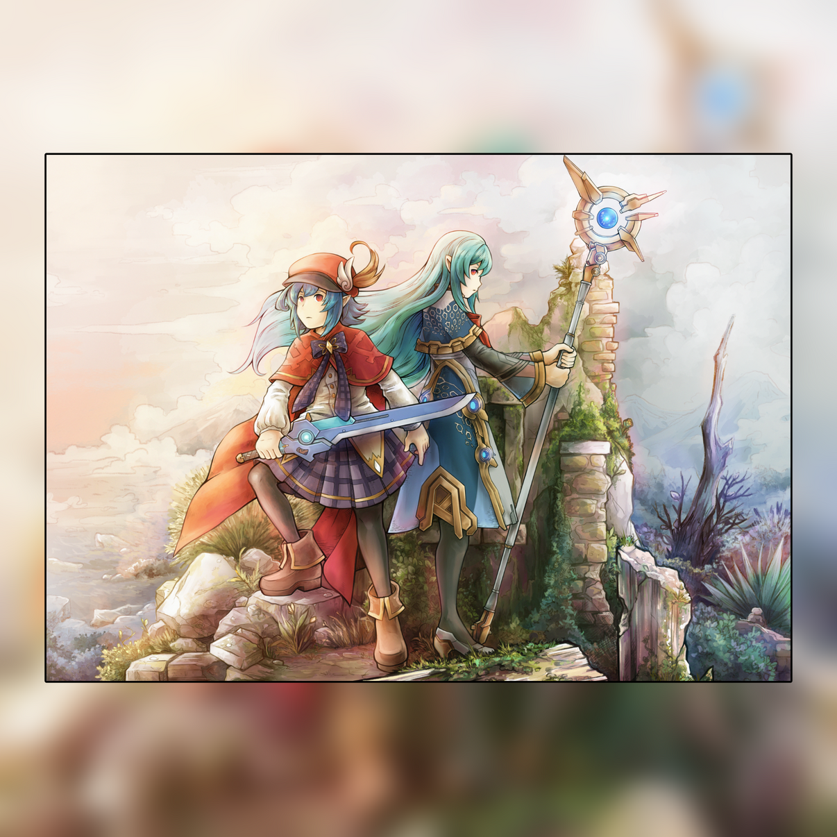 Leaflit & Asari Fantasy Poster – Angel's Sword Guild Shop